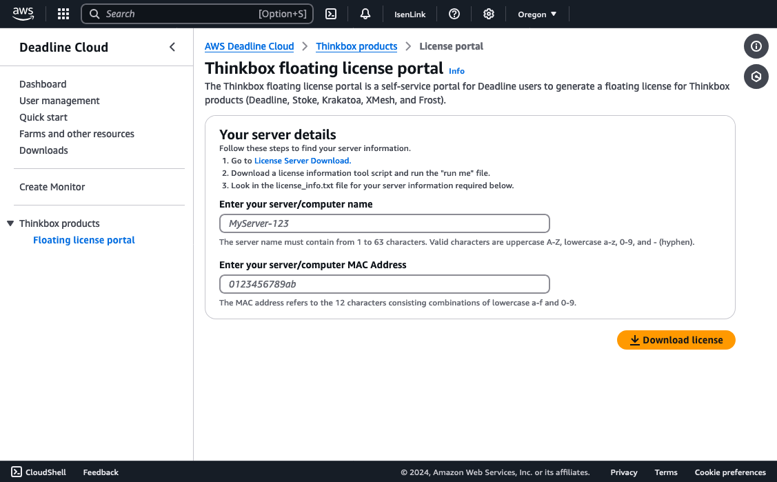 Floating License Portal — Deadline 10.4.2.2 documentation